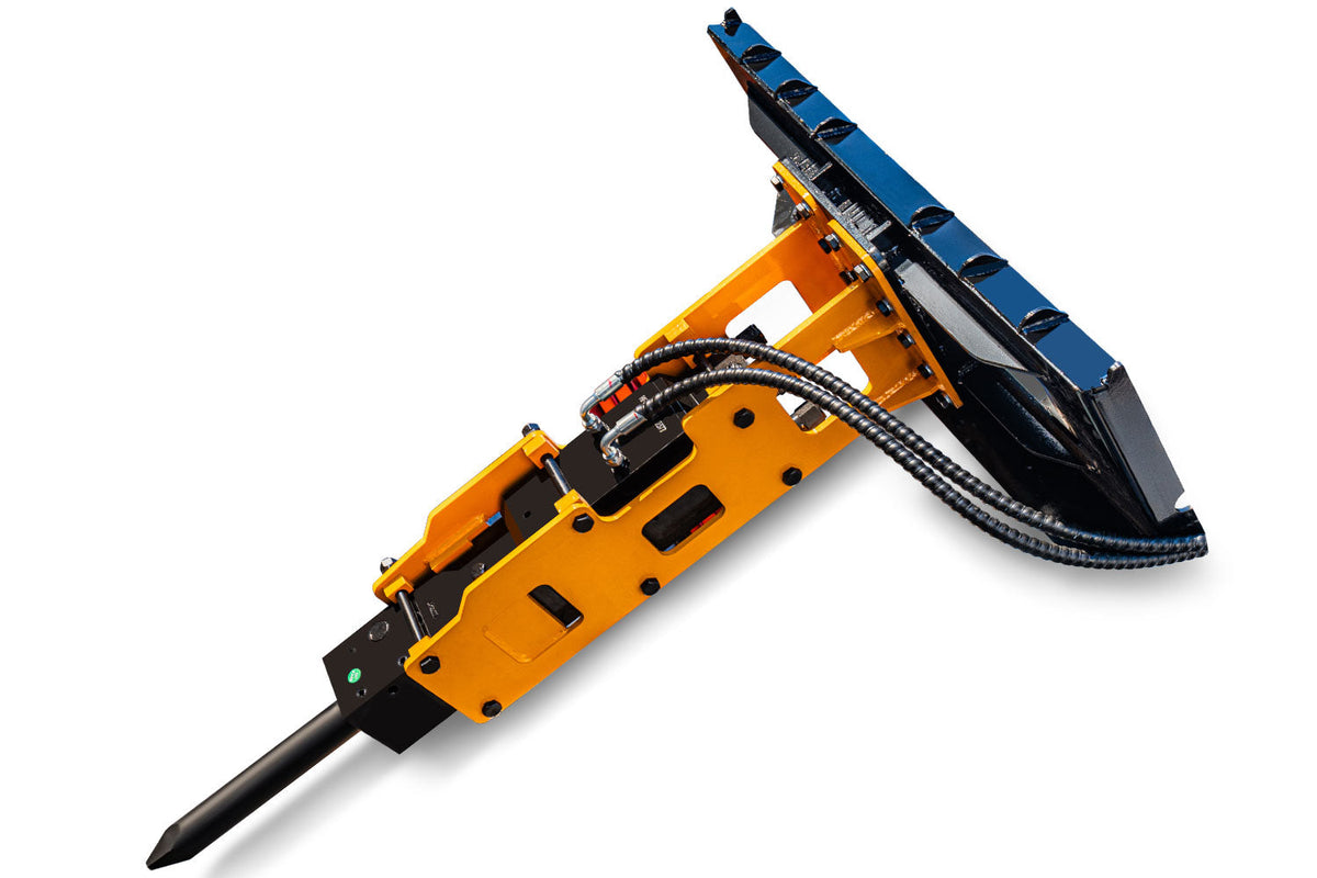 MMS 66.93" Hydraulic Hammer Breaker Attachment for Skid Steer Loader ...