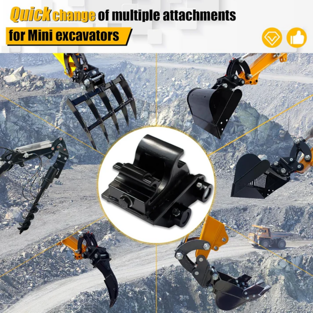 Mini Excavator - Couplers — Bulldozer Attachments