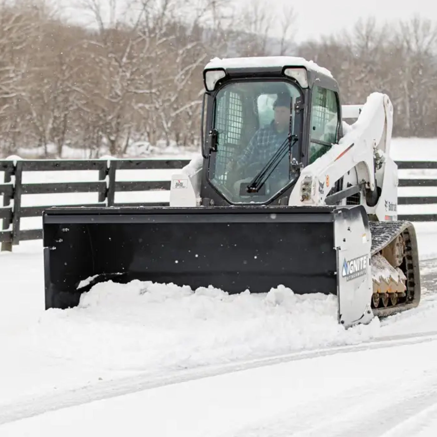 7 Foot Snow Pusher | Ignite Attachments — Bulldozer Attachments